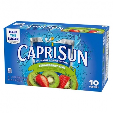 Capri Sun Strawberry Kiwi Ready-to-Drink Juice (10 Pouches) 177ml 6 Fl ...