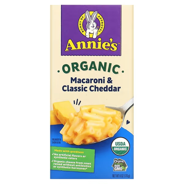 Annie's Organic Macaroni & Classic Cheddar 170g - American Food Store