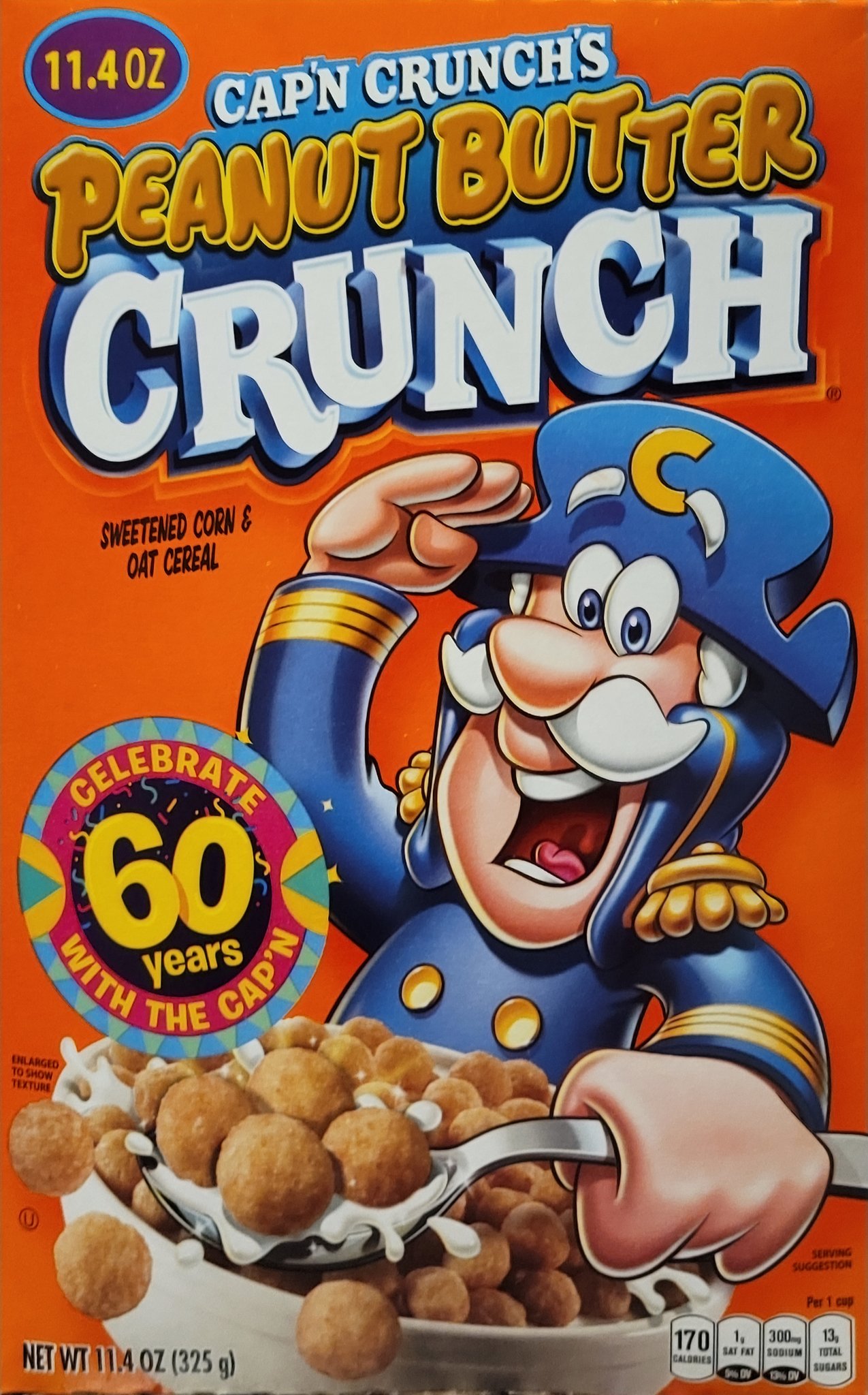 CAP'N CRUNCH'S PEANUT BUTTER CEREAL 11.4OZ 325g - American Food Store