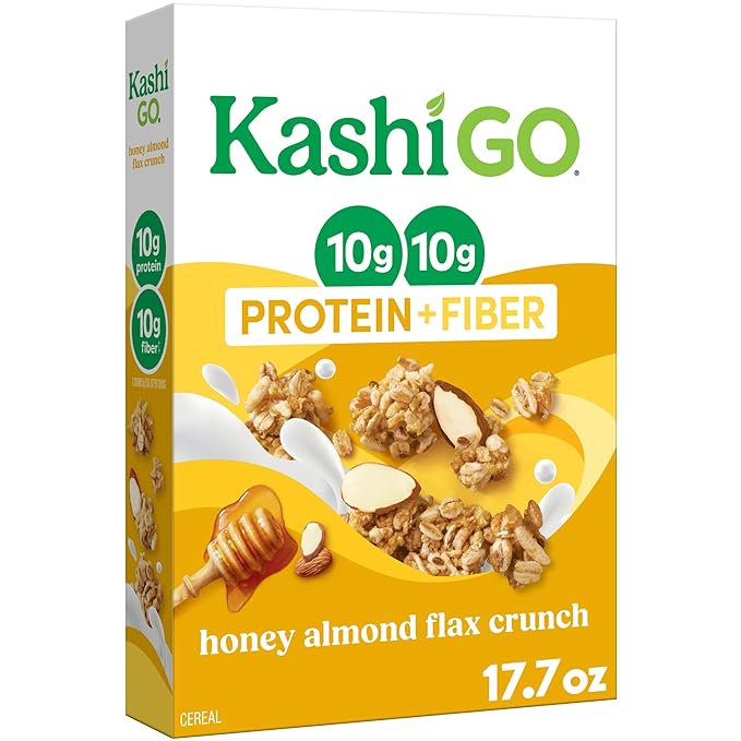 Kashi GO Protein Cereal, 10g Protein, 10g Fiber, Honey Almond Flax ...