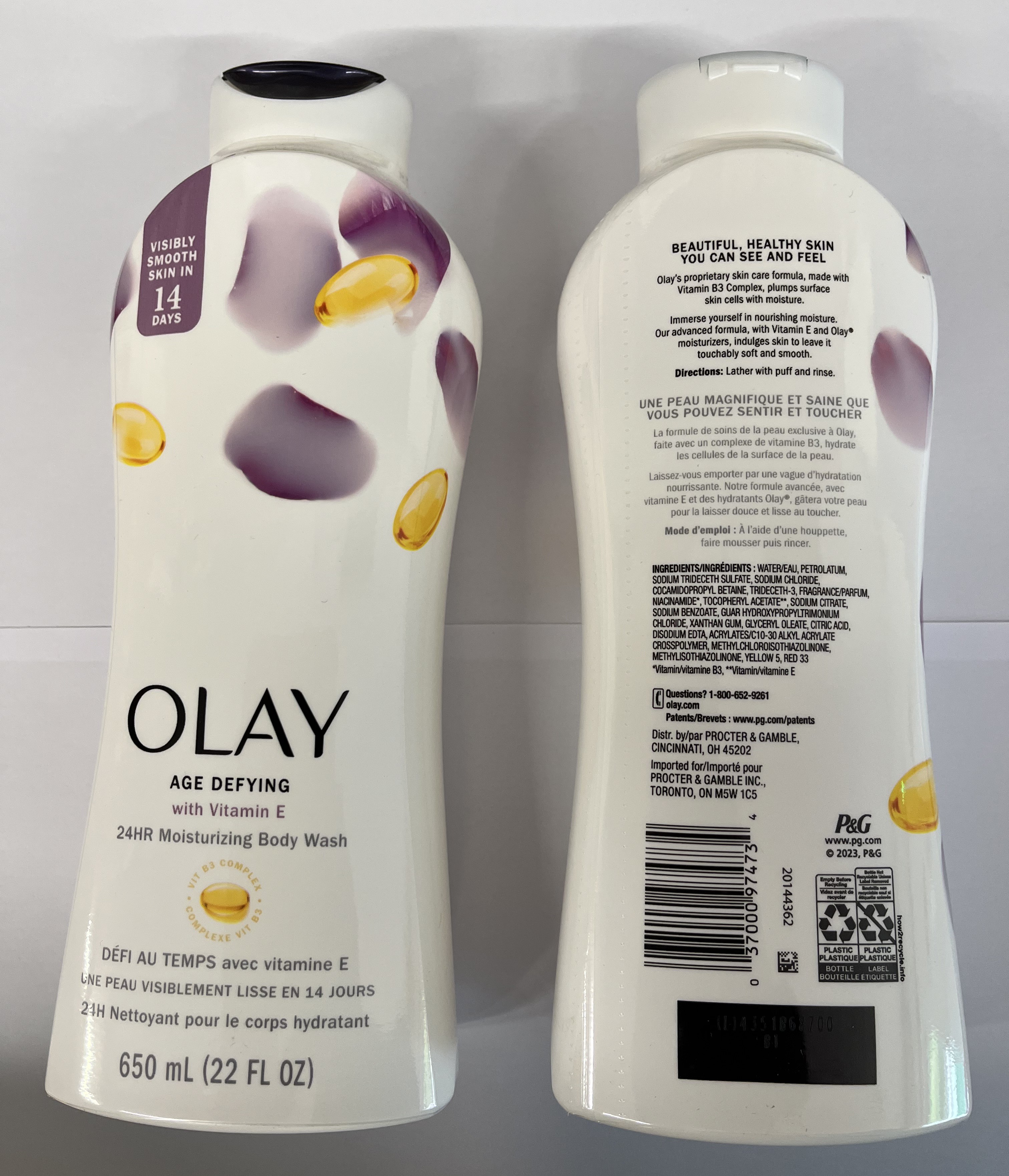 Olay Age Defying Body Wash with Vitamin E, 650 mL - American Food Store
