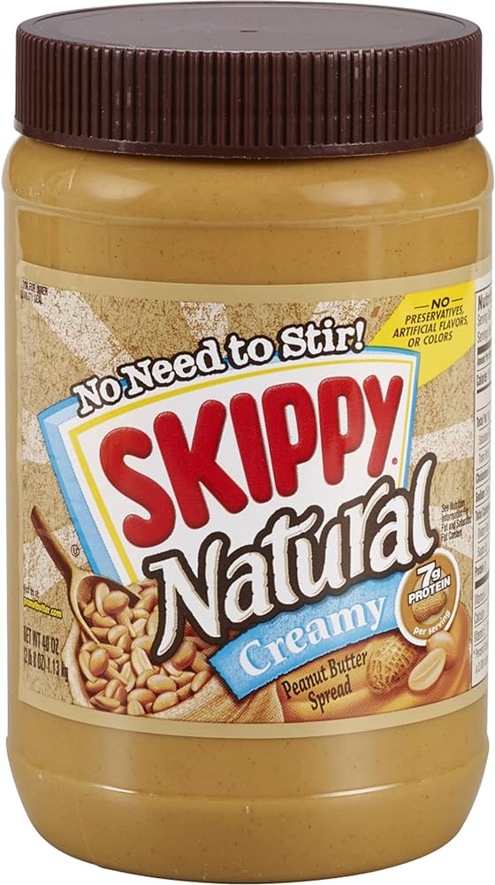 Skippy Natural Creamy Peanut Butter Spread 40oz-1.13kg - Large ...